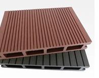 China Waterproof Brushed 150x25mm Solid Composite Decking Board Balcony Floor for sale