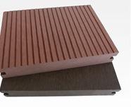 China Waterproof Brushed 140x23mm Solid Composite Decking Board Outdoor Garden Path for sale