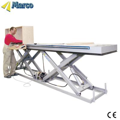 China CE Approved Hydraulic Driven Marco Twin Scissor Lift Table for Heavy Duty Industrial Material Handling Needs for sale