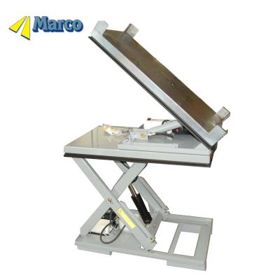 China Special Weight Level Carrying Capacity Marco Customsized 40 Degree Tilt Pallet Hydraulic Scissor Lift Table M1-006090-D1-MT for sale