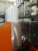 China EBM Extrusion Blow Molding Machine for PP HDPE PETG Bottles 2L 50kg/h for sale