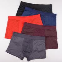 China 2xl 3xl Mens Mesh Boxer Shorts Black Underwear Breathable Summer U Shape Crotch for sale