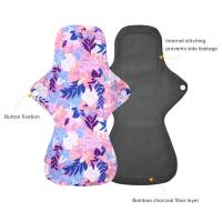 China Bamboo Charcoal Reusable Sanitary Pads For Heavy Flow Menstrual Pads Washable for sale