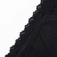 China 4 Layer Protective Leakproof Organic Cotton Lace Edge Menstrual Panties Absorbent Sexy Period Panties for sale