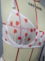 China Cute Lingerie Cosplay Underwear Motorcycle Costume Heart Printed Sexy Bra And Thong Bike Set for sale