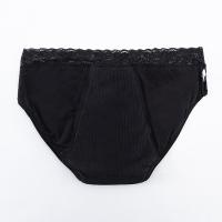 China Organic Cotton Plus Size Menstrual Underwear Panties Lace 4 Layers Nylon Absorbent for sale