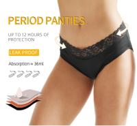 China 3xl 4x 5x Lace Period Panties Plus Size Sexy Mid Waist Absorbency 4 Layer Reusable for sale