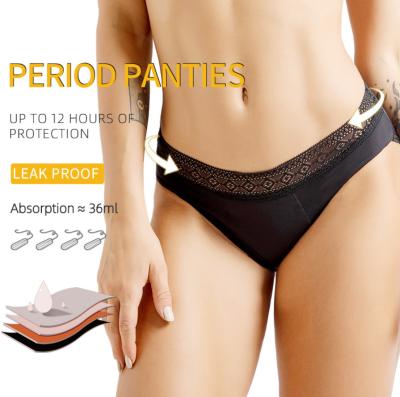 China Lace Plus Size Menstrual Panties For Heavy Flow Underwear Sexy 4 Layers Girls for sale