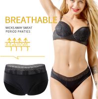China Lace Plus Size Menstrual Panties For Heavy Flow Underwear Sexy 4 Layers Girls for sale