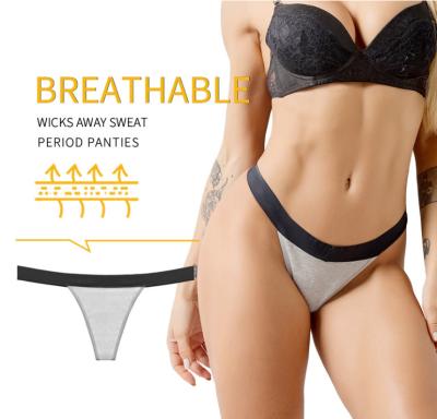 China Multi-Color High-Stretch Four-Layer Leakproof Physiological Pants  Women'S Menstrual Period Underwear Thongs for sale