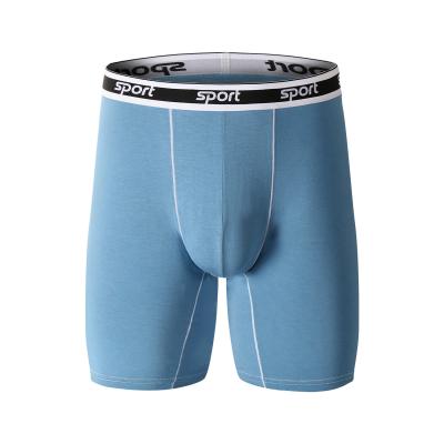 China Men'S Fitness Sportswear Modal Boxer Briefs Cotton Lengthened Legs Fat Guy Square Underwear for sale