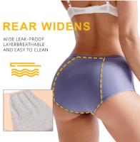 China Plus Size Period Panties Underwear Heavy Flow L-8XL 3 Layer Reusable Elastic Leak Proof for sale