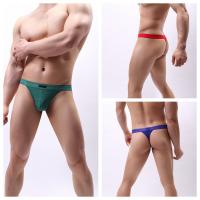 China xl Mens Underwear Briefs Low Rise Bulge G-String T-Back Microfiber Lightweight Underpants for sale