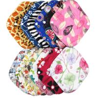 China Reusable Bamboo Period Pads Washable Cloth Sanitary Pantyliner Absorbency Charcoal for sale