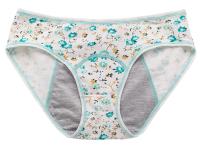 China 3 Layer Girl Cotton Period Underwear Female Printed Menstrual Period Panties Breathable Physiological Panties for sale