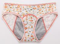 China 3 Layer Girl Cotton Period Underwear Female Printed Menstrual Period Panties Breathable Physiological Panties for sale