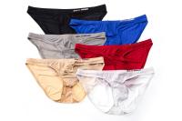 China Bikini Mens Briefs Underwear With Pouch Breathable Sports Long Bulge Thong Lingerie for sale