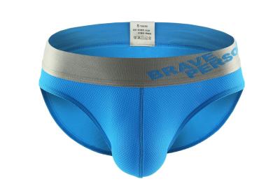 China Blue Mens Sexy Underwear Sexy Fashion Sport Panties Plus Size Nylon Boxer Briefs for sale
