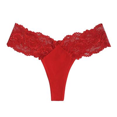 China Stretch Lace Hipster Panties Underwear Thong Pink Girl'S Low Rise Ladies Fashion Sexy Panties for sale