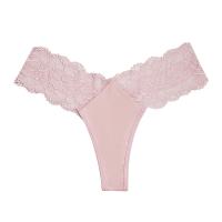 China Stretch Lace Hipster Panties Underwear Thong Pink Girl'S Low Rise Ladies Fashion Sexy Panties for sale