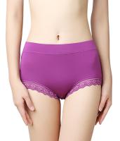 China Large Size Womens Underwears Sexy High Waist Cotton Panties Elastic Lace Pure Breathable Briefs for sale