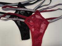 China Womens Lace G Strings Sexy Cross Shining Waistband Thongs Bikini Panties Crystal Female Underwear for sale