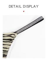 China Women'S T Back Thongs Shine Stretch Strap Zebra Leopard Print G String Sexy Slutty Low Rise for sale