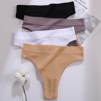 China Seamless G String Low Rise Sexy Underwear Thong Panties Female Underpants Solid T-Back for sale