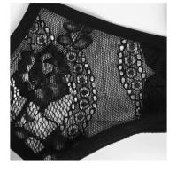 China Valentine Womens Underwears Black Thong Lingerie G String Lace T Back Strappy Body Harness Gift for sale