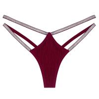 China Cotton Womens Underwears Double Shine Thin Straps G-String Thong Bikini Seamless Pants Ladies for sale