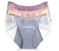 China Custom Physiological Panty Breathable Menstrual Leakproof Lace Panties Cotton Sexy Lace Period Underwear for sale