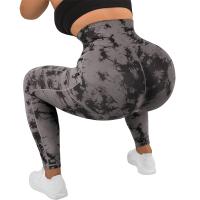 China Running High Waisted Tummy Control Athletic Leggings Yoga Tights Trainer Pants Tie Dyed for sale