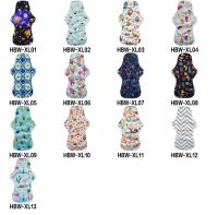 China Cloth Reusable Sanitary Pads Black Feminine Bamboo Period Pads Breathable for sale