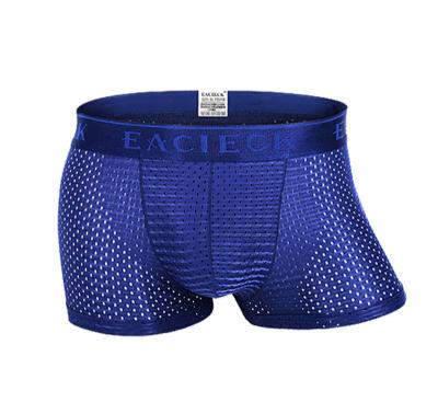 China 3xl Classic Mens Boxer Shorts Plus Size Mid Waisted Ultra Thin Ice Fiber Mesh Underwear Panties for sale