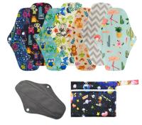 China Heavy Flow Eco Friendly Reusable Sanitary Pads Fibre Sanitary Bamboo Cloth Pads High Absorbency for sale