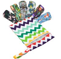 China 20x25cm Organic Cotton Reusable Sanitary Pads Diaper Menstrual Bag Portable Mommy Bag Zipper for sale