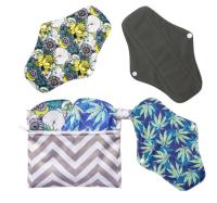 China 15x18cm Mini washable reusable menstrual pads Cloth Bag sanitary Zipper Waterproof for sale