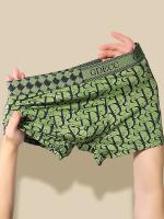 China Antibacterial Letter Print Ice Silk Mens Boxer Shorts Xs Xxl Xl Antibacterial Letter Print Brief Summer for sale