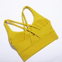 China OEM/ODM Bust Line Design Beautiful cross straps Back Three Dimensional Sense Yoga Tank Top Spring Activewear Yoga Vest for sale