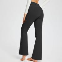 China Women'S High Waist Flare Pants Trendy Crossover Yoga Pants Workout Bell Bottom Leggings With Pockets for sale
