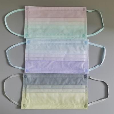 China 3ply Disposable Face Mask Elastic Ear Loop Colorful 3.5mm 5mm for sale