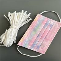 China White Flat Ear Loop Elastic Cord Soft Ear Tie Rope 3.5MM for sale