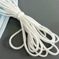 China 4mm 2.8mm 2mm 2.5 Mm 3mm Soft Round Elastic Cord Band White Polyester for sale