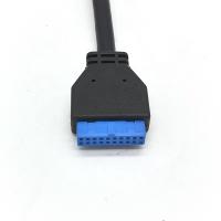 China USB3.0 Extension Cable with Braid Shielding and Pure Copper Conductor for Motherboard 0.5m Length for sale
