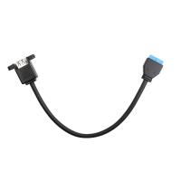 China USB 3.0 Dual Expansion Cable with Braid Shielding Tinned Copper Conductor and 30cm Length for Computer for sale