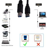China USB 3.0 Type B Male Fast Charging PC Cable for Printers Computers Android Compatible 1M Length Black PVC Material Braid for sale