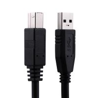 China USB 3.0 Type B Male Fast Charging PC Cable for Printers Computers Android Compatible 1M Length Black PVC Material Braid for sale