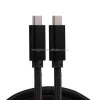 China USB 3.1 Type C to Type C Cable with 5Gbps Data Transfer 3A Fast Charging and Nylon Braided Jacket for sale