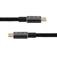 China USB C Monitor Cable 8K 4K 120Hz Video 240W Type C Charging 20G Data Sync Transfer Fast 5A Charging PVC Braid for Computer Camera for sale