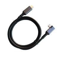 China AOC USB3.1 High-Speed Right Angle 90 Degree VR Cable Type C C Fiber Optic Braid Shielded Male-Male Gaming PC Data Transfer Cable for sale